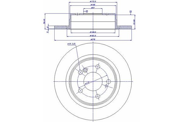 Zadnji kočioni diskovi S71-1041 - Mercedes-Benz