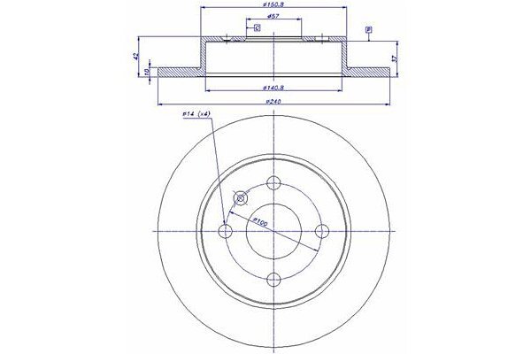 Zadnji kočioni diskovi S71-1106 - Opel