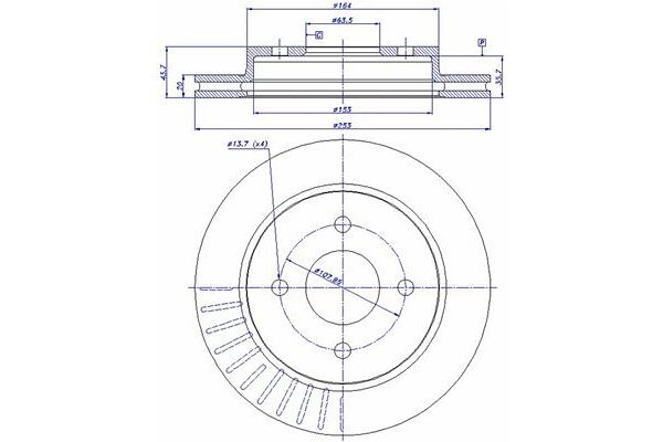 Zadnji kočioni diskovi S71-1134 - Ford