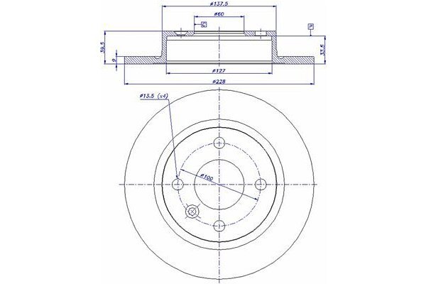 Zadnji kočioni diskovi S71-1179 - Volvo