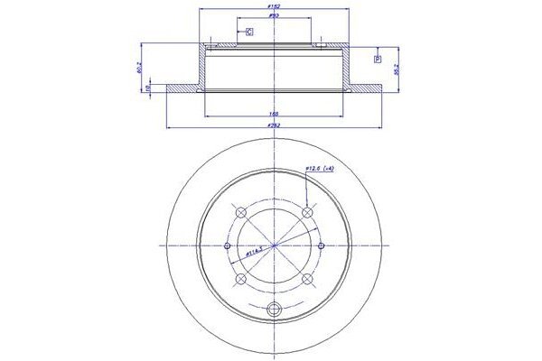 Zadnji kočioni diskovi S71-1190 - Mitsubishi