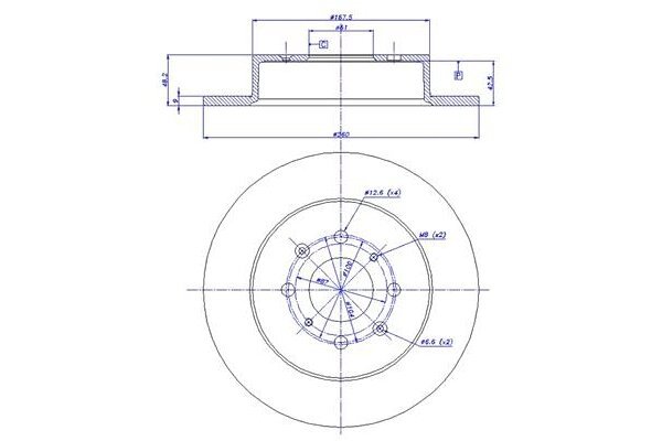 Zadnji kočioni diskovi S71-1221 - MG