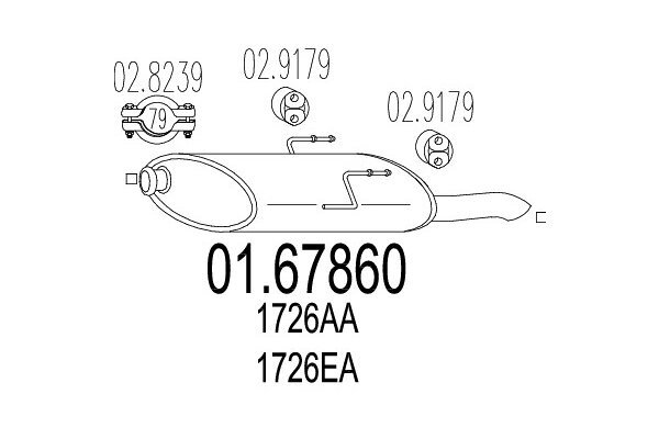 Auspuh Peugeot 406 95-05, zadnji lonac