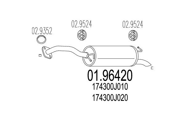 Auspuh Toyota Yaris 99-05, zadnji lonac