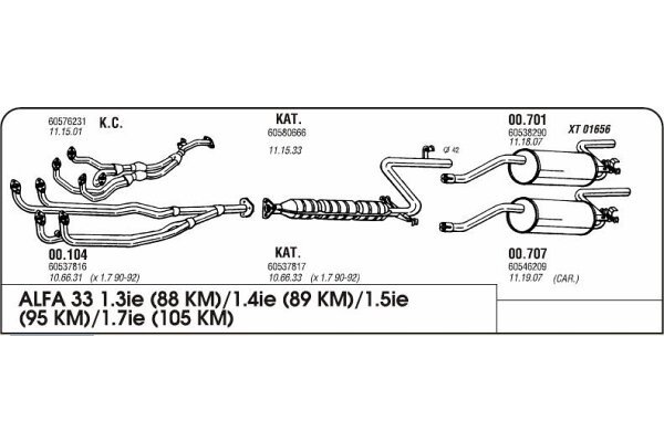 Izduvni lonac Alfa Romeo 33 1.3 91 (zadnji)