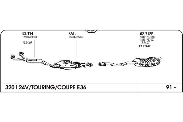 Izduvni lonac BMW 3 E36 2.0 91-(zadnji)