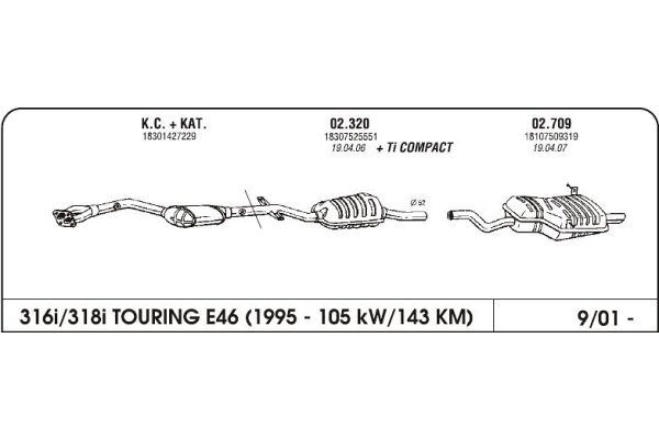 Izduvni lonac BMW 3 E46 1.8 01-(zadnji)