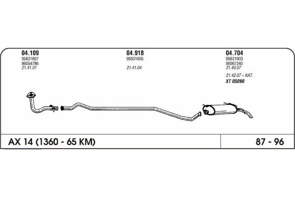 Izduvni lonac Citroen Ax 1.4 87-96 (zadnji)