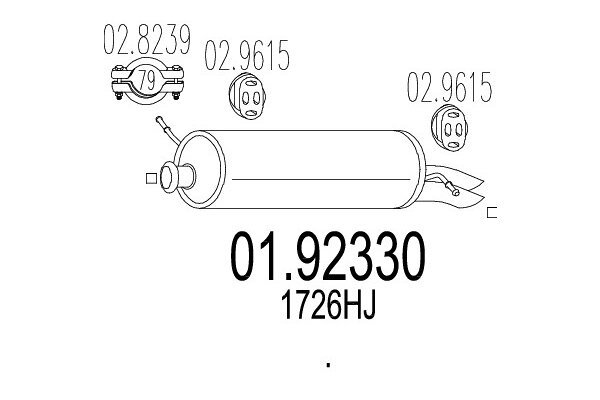 Izduvni lonac Citroen C5 01-04 2.2, (zadnji)