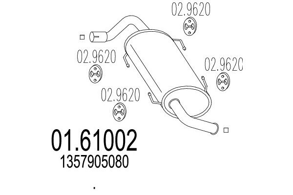 Izduvni lonac Citroen Jumper 06-14 2.2 HDI, (zadnji)