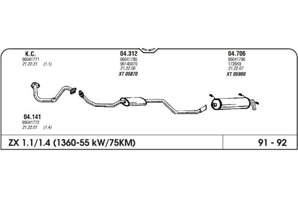 Izduvni lonac Citroen Picasso 2.0 99- (zadnji)