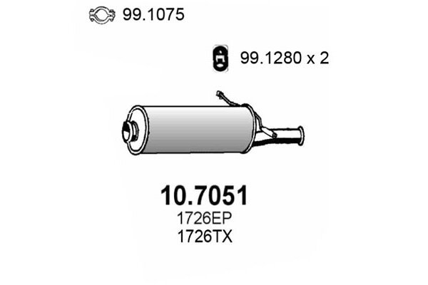 Izduvni lonac Citroen Xsara Picasso 99- 1.6 HDI / 2.0 HDI, (zadnji)