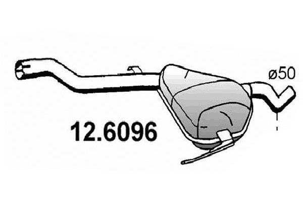 Izduvni lonac Fiat Brava 95-01 1.4 / 1.9, (srednji)