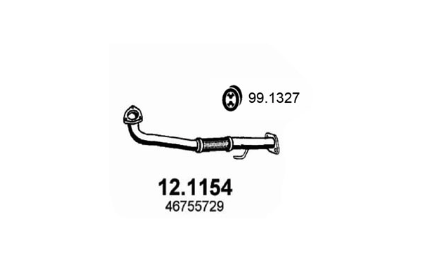 Izduvni lonac Fiat Doblo 01-12, (prednja izduvna cev)