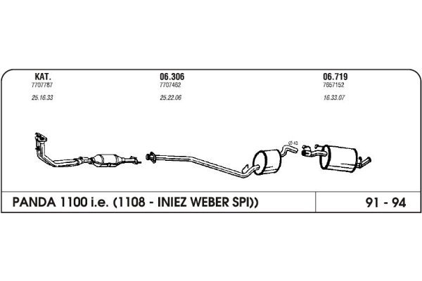 Izduvni lonac Fiat Panda 86-92 (zadnji)