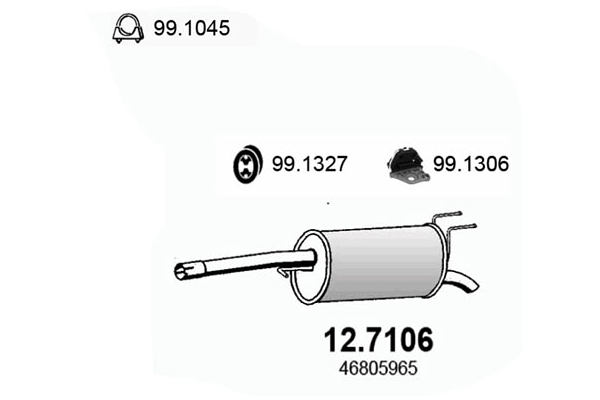 Izduvni lonac Fiat Stilo 01-10, (zadnji)