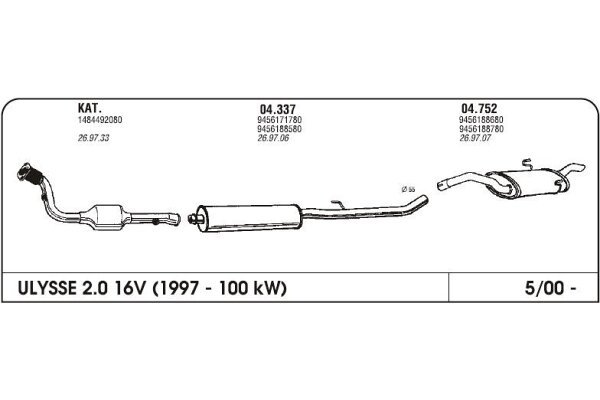 Izduvni lonac Fiat Ulysse 2.0 00- (zadnji)