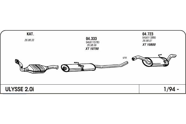 Izduvni lonac Fiat Ulysse 2.0 94 (zadnji)