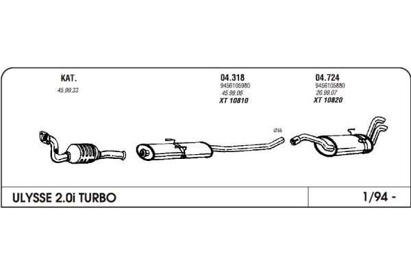 Izduvni lonac Fiat Ulysse 2.0/1.9 94 (zadnji)