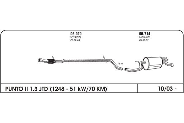 Izduvni lonac Fiat/Lancia Punto/Idea/Musa/Ypsilon/Musa 03- (zadnji)