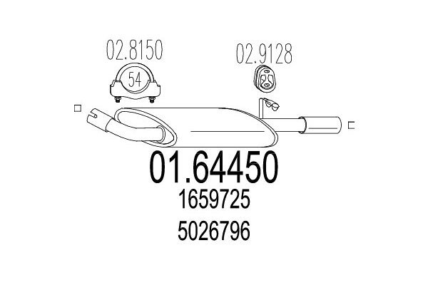 Izduvni lonac Ford Fiesta 89-95 1.6, (zadnji)