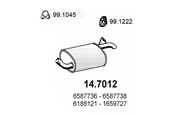 Izduvni lonac Ford Fiesta 89-97, (zadnji)