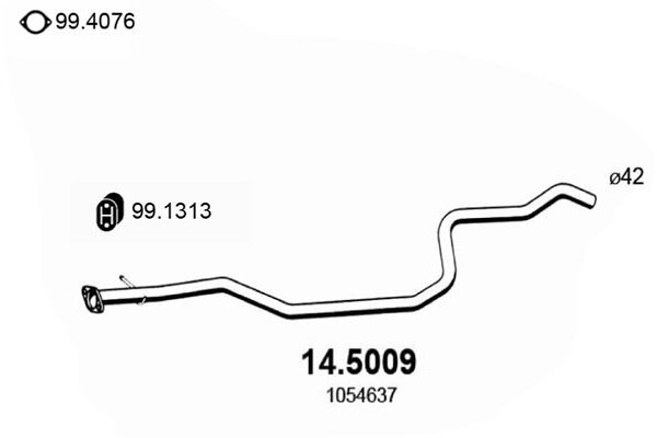 Izduvni lonac Ford Fiesta 95-02, (prednja izduvna cev)