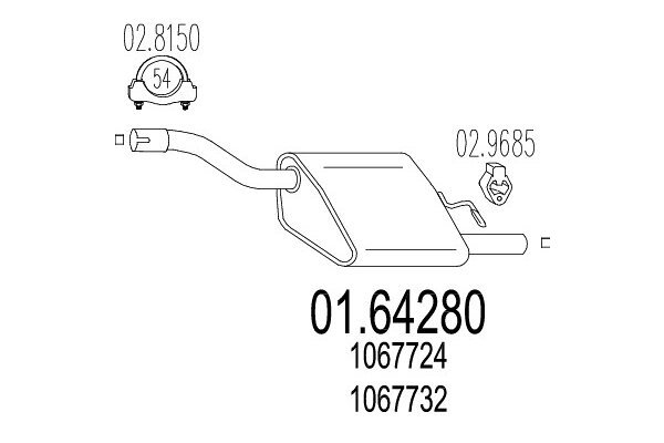 Izduvni lonac Ford Focus 98-04 1.8 16V, (zadnji)