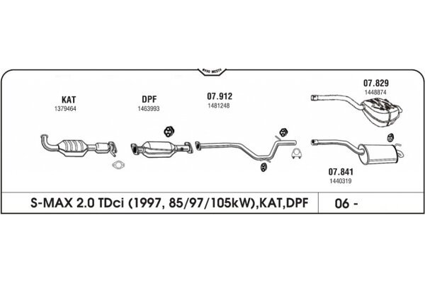 Izduvni lonac Ford Galaxy/S-Max/Mondeo 06- (zadnji)