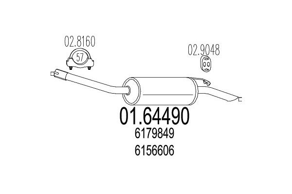 Izduvni lonac Ford Sierra 82-93 2.0 i, (zadnji)