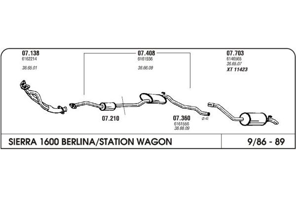 Izduvni lonac Ford Sierra 85- (zadnji)