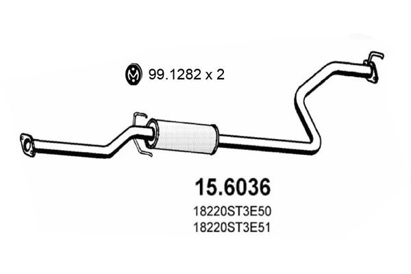 Izduvni lonac Honda Civic 92-01, (srednji)