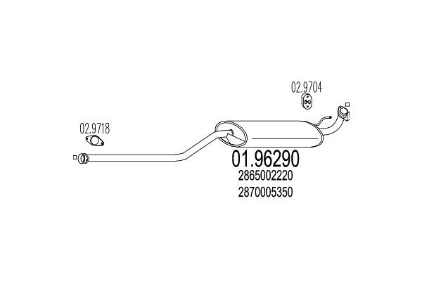 Izduvni lonac Hyundai Atos 98-, (srednji)