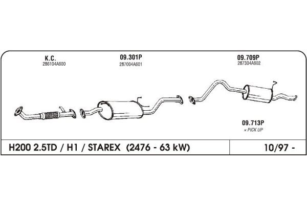 Izduvni lonac Hyundai H1 (zadnji)