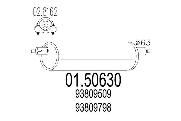 Izduvni lonac Iveco Daily -00, (srednji)