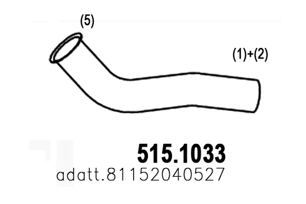 Izduvni lonac Man TGX 00-07, (prednja izduvna cev)