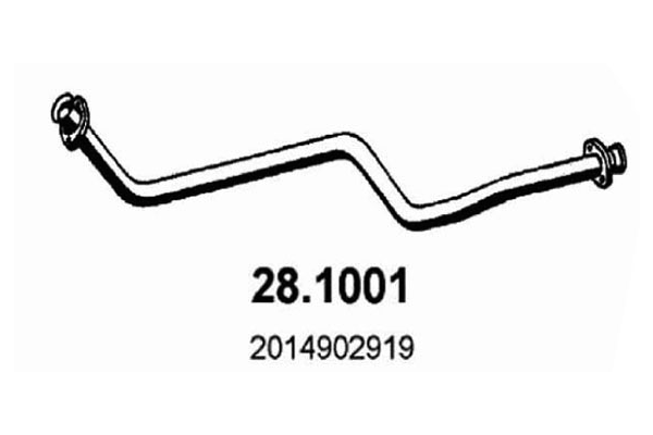 Izduvni lonac Mercedes-Benz 190 (W201) 82-93, (prednja izduvna cev)
