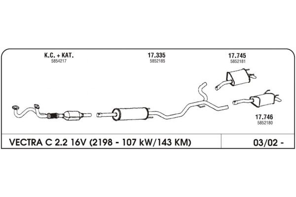 Izduvni lonac Opel Corsa B 1.6 GSI 93 (srednji)