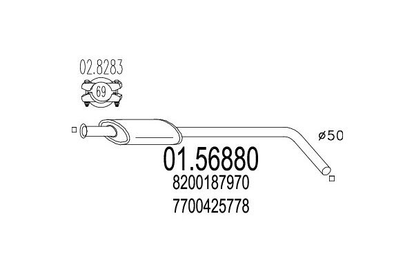 Izduvni lonac Renault Megane -03 (srednji)