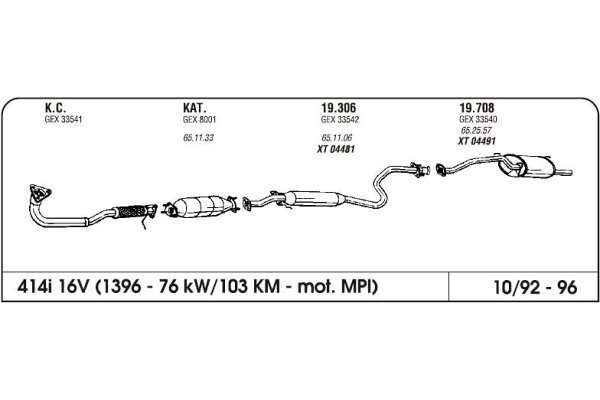 Izduvni lonac Rover 400 1.4 16V/1.8 D 92-96 (zadnji)