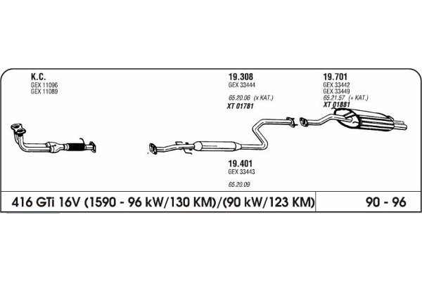 Izduvni lonac Rover 400 1.6 GTI 90-96 (zadnji)