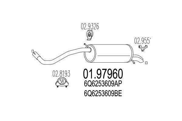 Izduvni lonac Seat Ibiza 02-09 1.4 TDI, (zadnji)