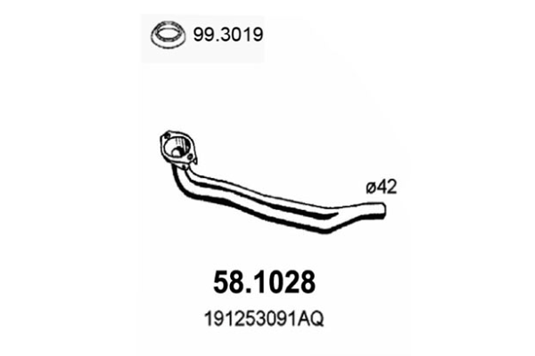 Izduvni lonac Seat Toledo 91-99, (prednja izduvna cev)