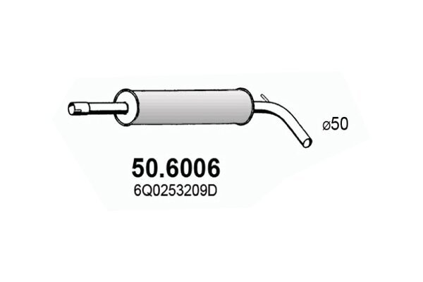 Izduvni lonac Škoda Fabia 99-07 1.9, (srednji)