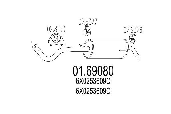 Izduvni lonac Volkswagen Lupo 98-05 1.4 TDI / 1.7 SDI , (zadnji)