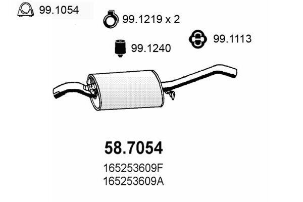 Izduvni lonac Volkswgen Jetta 84-92 1.8, (zadnji)