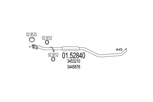 Izduvni lonac Volvo Seria 400 88-96, (srednji)