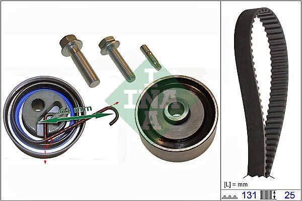 Komplet zupčastog kaiša INA 530033810 - Chevrolet, Opel