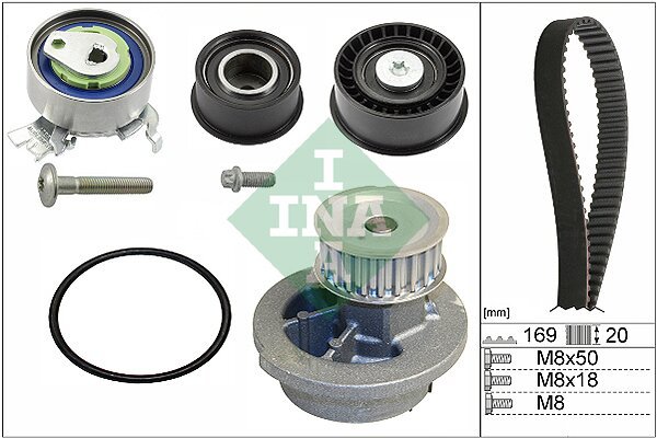 Komplet zupčastog remena (+vodena pumpa) 530007830 - Opel Tigra 94-01