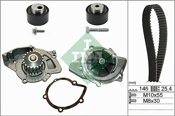 Komplet zupčastog remena (+vodena pumpa) 530023430 - Peugeot 807 02-12